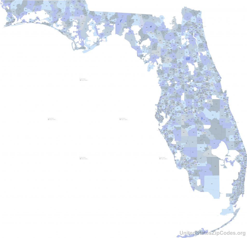 Printable Florida Zip Code Map Printable Florida Zip Code Map